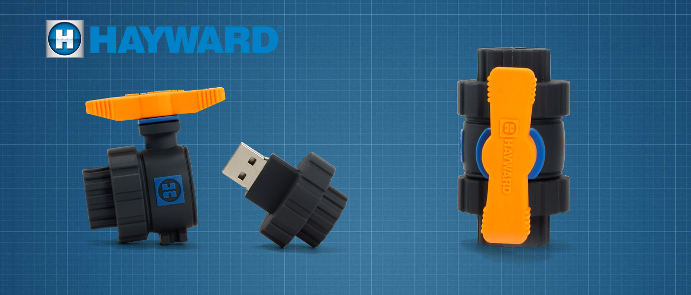 Custom USB Drives for Hayward Flow Control's TBH Valves.